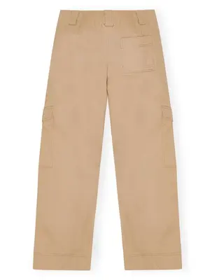 GANNI Mid-rise Cargo Trousers - Neutrals