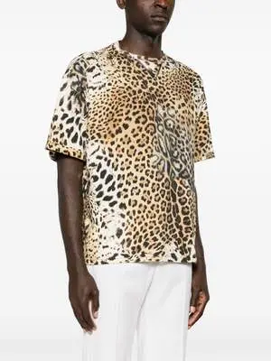 Roberto Cavalli Jaguar-print Cotton T-shirt