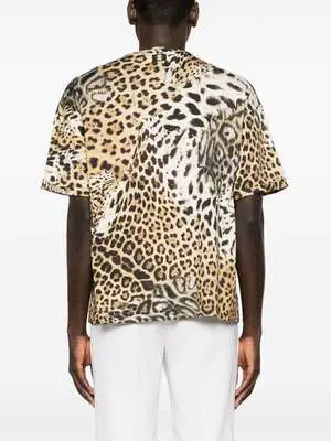 Roberto Cavalli Jaguar-print Cotton T-shirt