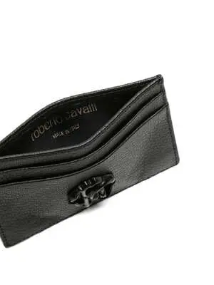 Roberto Cavalli Rc-plaque Leather Cardholder