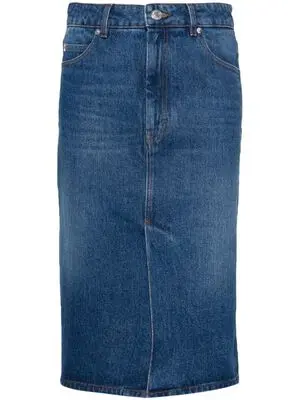 AMI AMI Paris Denim Midi Skirt
