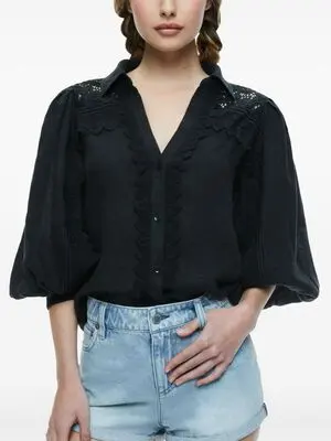 Alice + Olivia Venty Linen Shirt