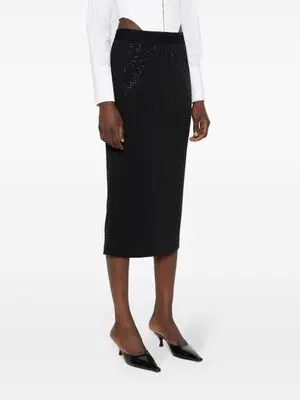 Versace Crystal-embellished Midi Skirt