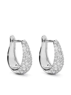 DANA REBECCA DESIGNS 14kt White Gold Diamond Hoop Earrings - Silver