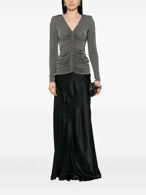 Givenchy Ruched Long-sleeve Top