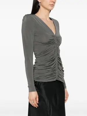 Givenchy Ruched Long-sleeve Top