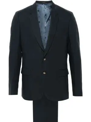 Paul Smith Single-breasted Linen Suit - Blue