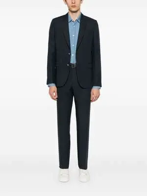 Paul Smith Single-breasted Linen Suit - Blue