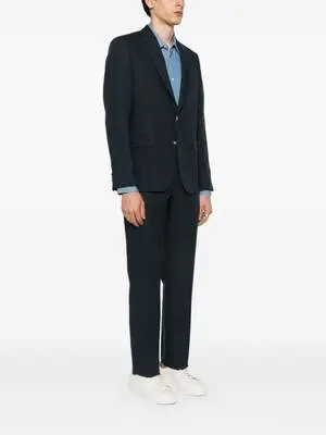 Paul Smith Single-breasted Linen Suit - Blue
