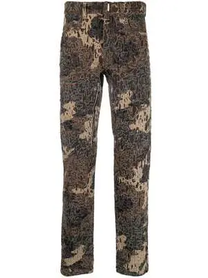 Givenchy Camouflage Print Straight Leg Trousers