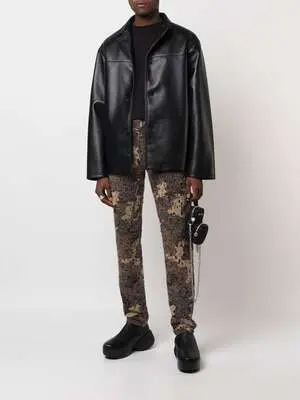 Givenchy Camouflage Print Straight Leg Trousers
