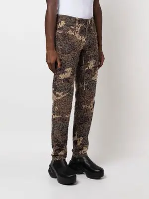 Givenchy Camouflage Print Straight Leg Trousers