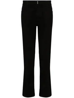 Givenchy Logo-plaque Slim-cut Jeans - Black