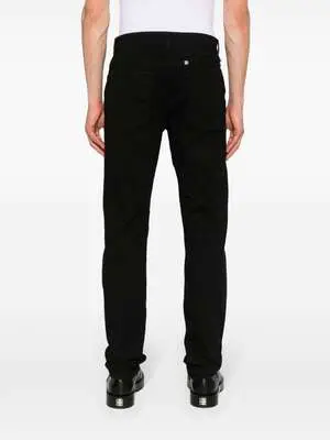 Givenchy Logo-plaque Slim-cut Jeans - Black