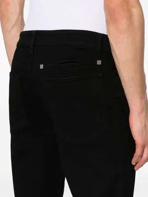 Givenchy Logo-plaque Slim-cut Jeans - Black