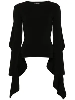 MUGLER Asymmetric Knitted Top