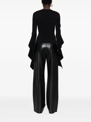 MUGLER Asymmetric Knitted Top