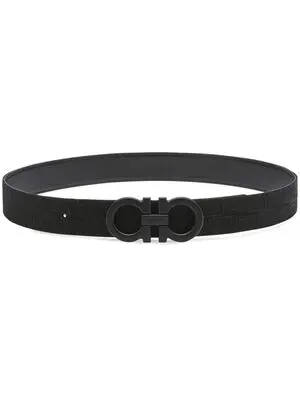 FERRAGAMO Gancini Reversible Belt - Black