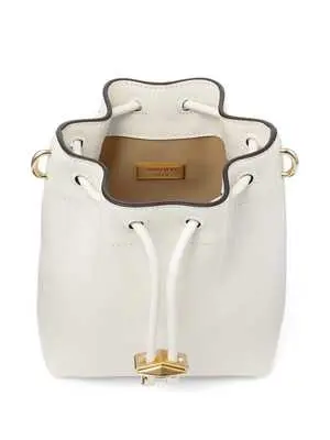 JIMMY CHOO Mini Cinch Leather Shoulder Bag - White