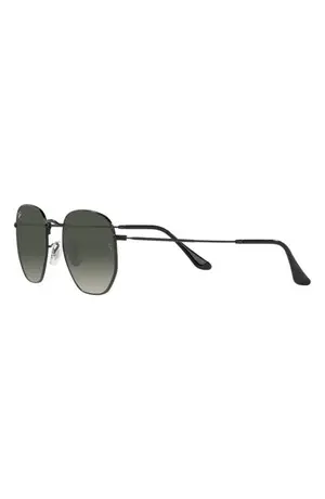 Ray-ban 51mm Octagon Sunglasses - Black/ Grey Gradient