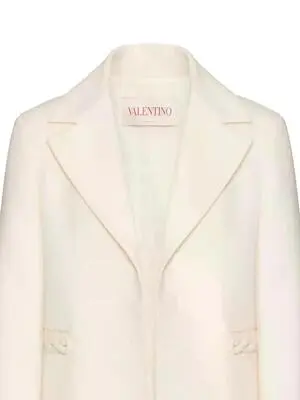 Valentino Garavani Open-front Jacket With Notched Lapels - Neutrals