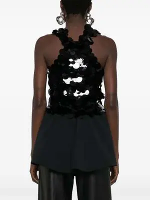 JIL SANDER Sequin-embellished Knitted Top