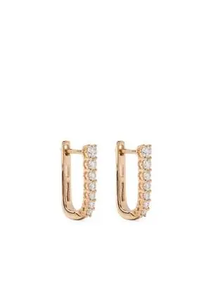 DANA REBECCA DESIGNS 14kt Yellow Diamond Hoop Earrings - Gold