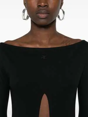 COURREGES Cut-out Bodysuit - Black