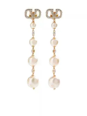 Valentino Garavani Vlogo Signature Drop Earrings - Gold