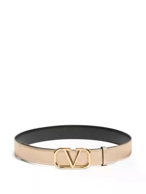 Valentino Garavani Vlogo Signature Reversible Belt - Gold