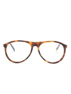 Saint Laurent Tortoiseshell Pilot Sunglasses