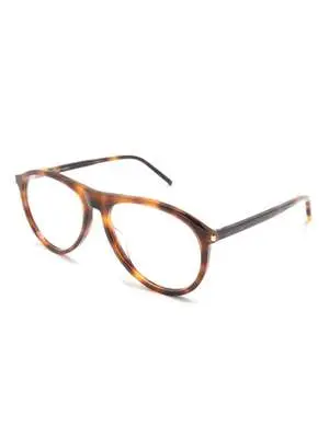 Saint Laurent Tortoiseshell Pilot Sunglasses