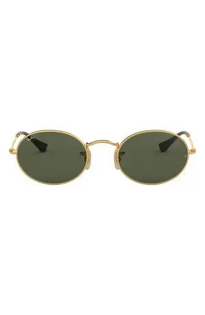 Ray-ban Ray-Ban Oval Sunglasses Gold/ Green