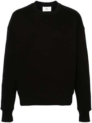 AMI Paris De Coeur-embossed Sweatshirt - Black