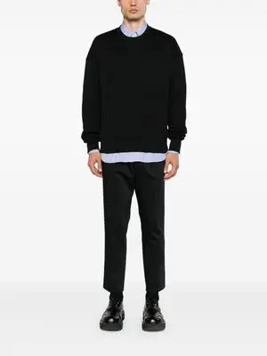 AMI Paris De Coeur-embossed Sweatshirt - Black