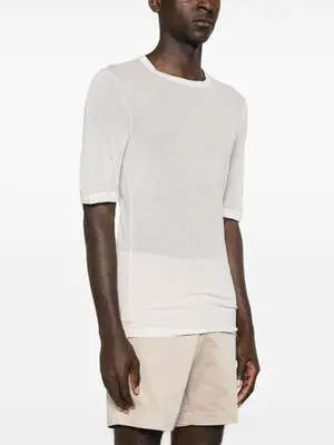 AMI Paris Semi-sheer Lyocell T-shirt