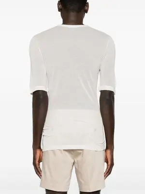 AMI Paris Semi-sheer Lyocell T-shirt