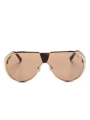 TOM FORD Vincenzo Pilot-frame Sunglasses - Brown