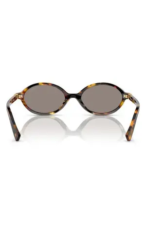 Miu Miu 50mm Oval Sunglasses - Grey Mirror