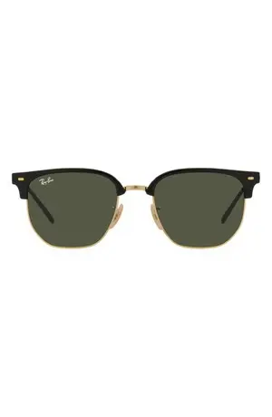 Ray-ban Clubmaster 51mm Irregular Sunglasses - Black