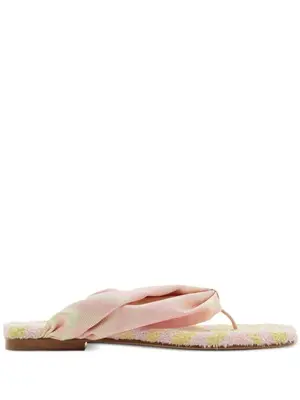 Burberry Open-toe Flat Sandals - Pink