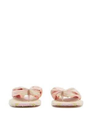 Burberry Open-toe Flat Sandals - Pink