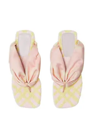 Burberry Open-toe Flat Sandals - Pink
