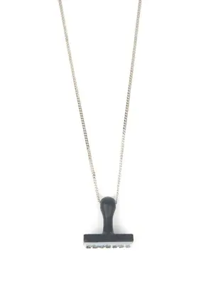 MAISON MARGIELA Stamp Pendant Necklace - Silver