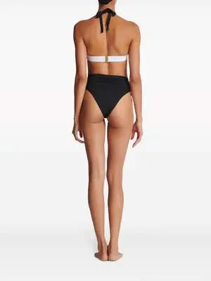Balmain Button-embellished High-waisted Bikini