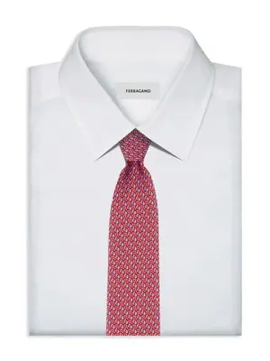 FERRAGAMO Silk Neck Tie - Red