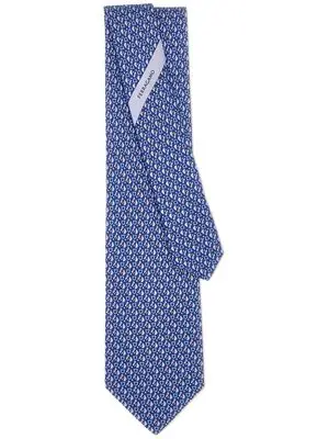 SALVATORE FERRAGAMO Ferragamo Equestrian-Print Silk Neck Tie