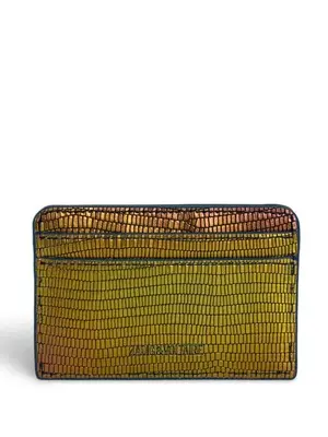 Zadig&Voltaire Appliqué-logo Metallic Leather Cardholder