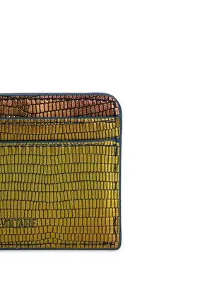 Zadig&Voltaire Appliqué-logo Metallic Leather Cardholder