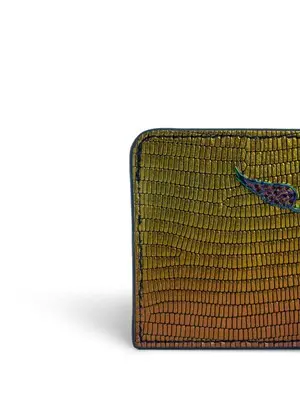 Zadig&Voltaire Appliqué-logo Metallic Leather Cardholder